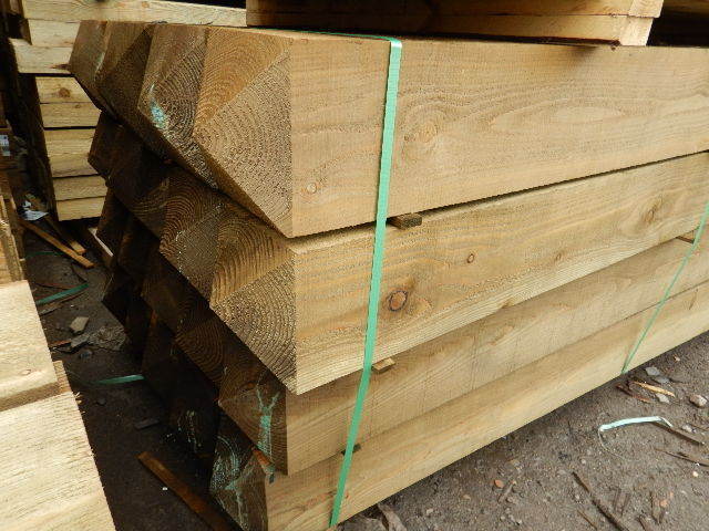 125 x 125 ( 5" x 5" ) Weathered Top Gate Post - Oakdale Fencing